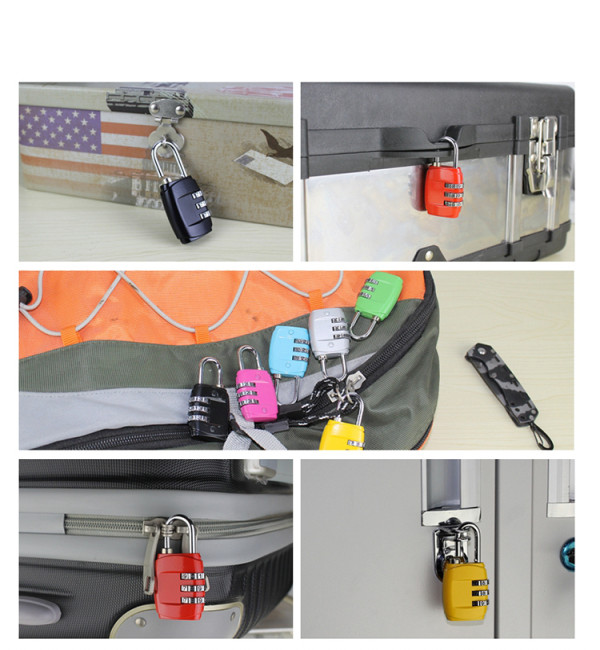 Customized Mechanical Password Padlock For Zipper / Storage Boxes / Gym ...