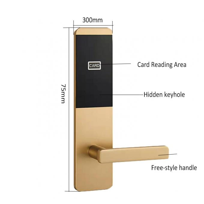 Rfid Smart Card Operated Door Locks ANSI Mortise Hotel Lock With Handle