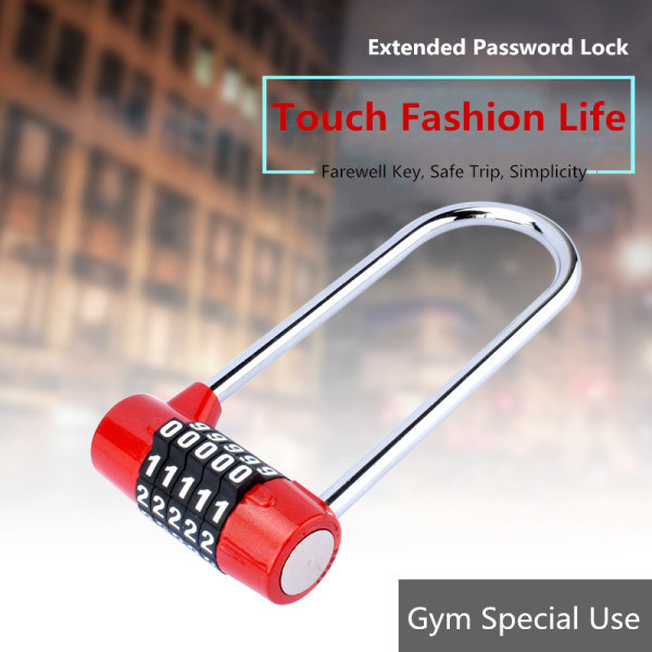 Long Beam 5 - Digit High Security Padlock , Extended Lock Hook Padlock