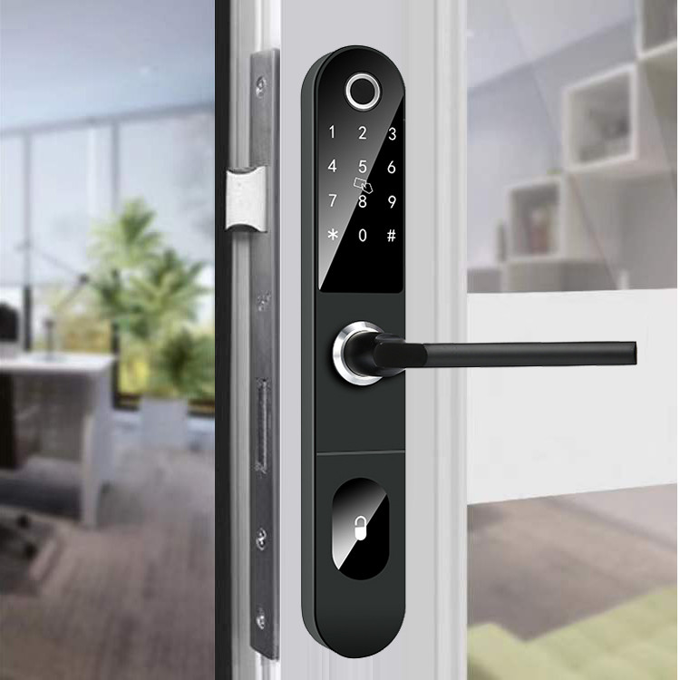 WIFI Gateway Fingerprint Intelligent Door Lock For Aluminum Door