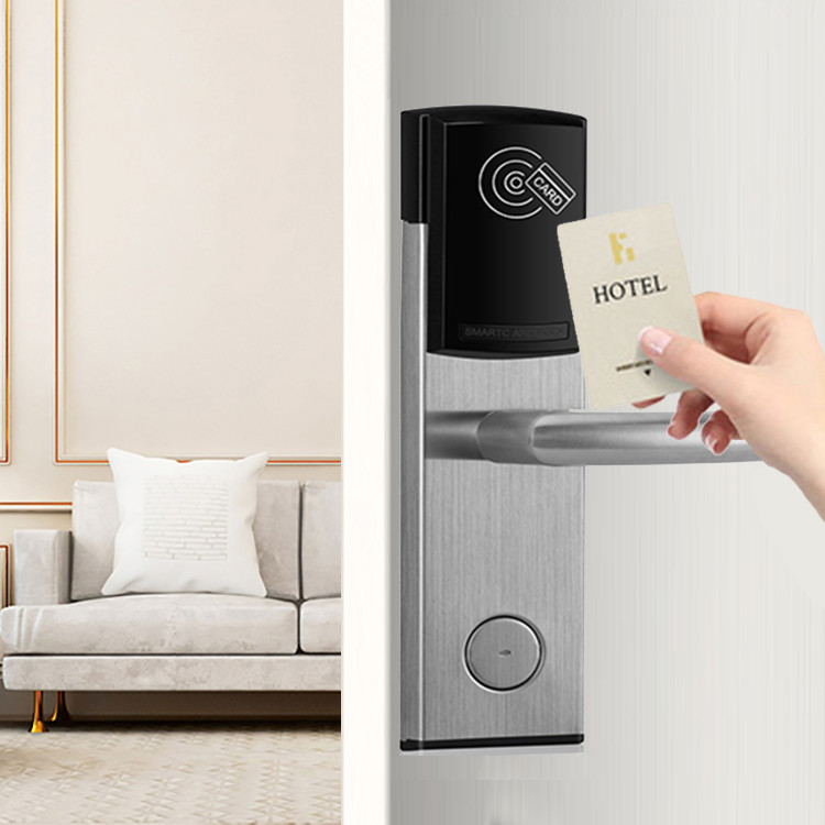 77mm Swipe Card Door Lock Access ODM Security Electronic Smart Lock