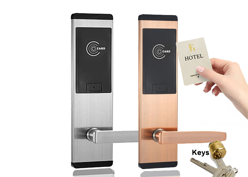 FCC Card Access Door Lock System Hotel Stainless Steel Electronic lock